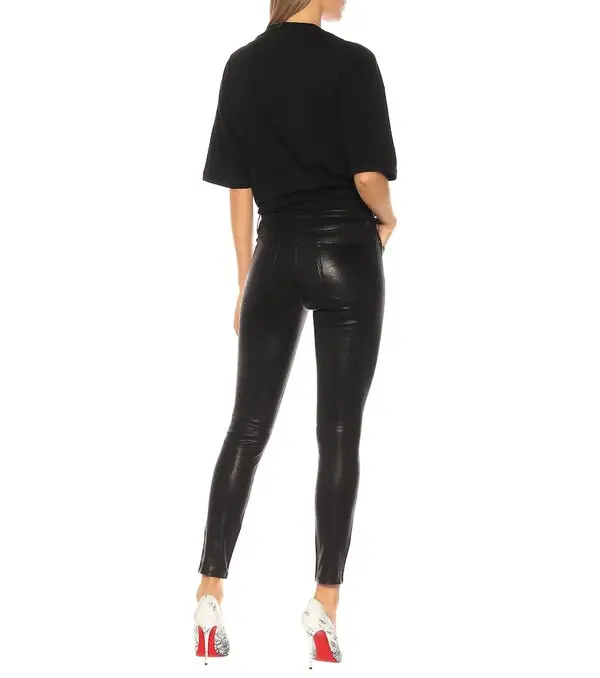 FRAME Le High Skinny Leather Pants