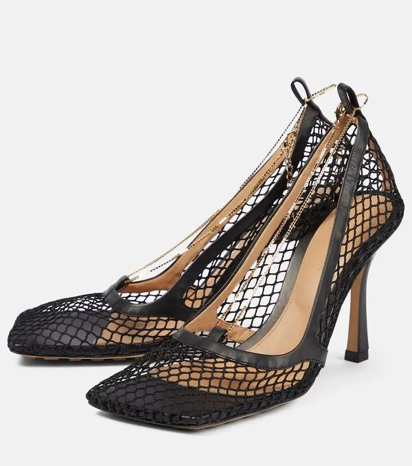 Bottega Veneta Stretch Leather-trimmed Pumps
