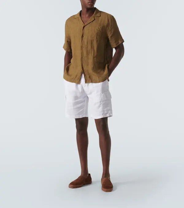 Vilebrequin Baie Mid-length Linen Shorts - White