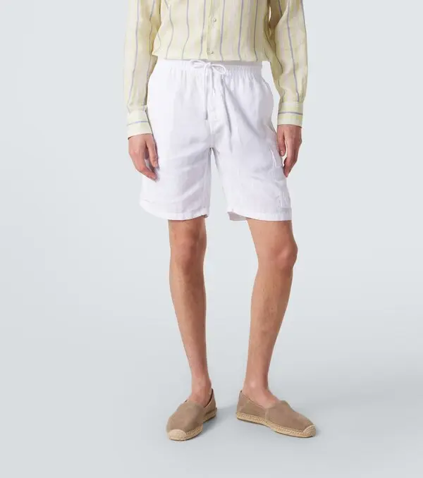 Vilebrequin Baie Mid-length Linen Shorts - White