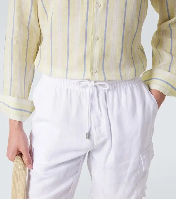 Vilebrequin Baie Mid-length Linen Shorts - White