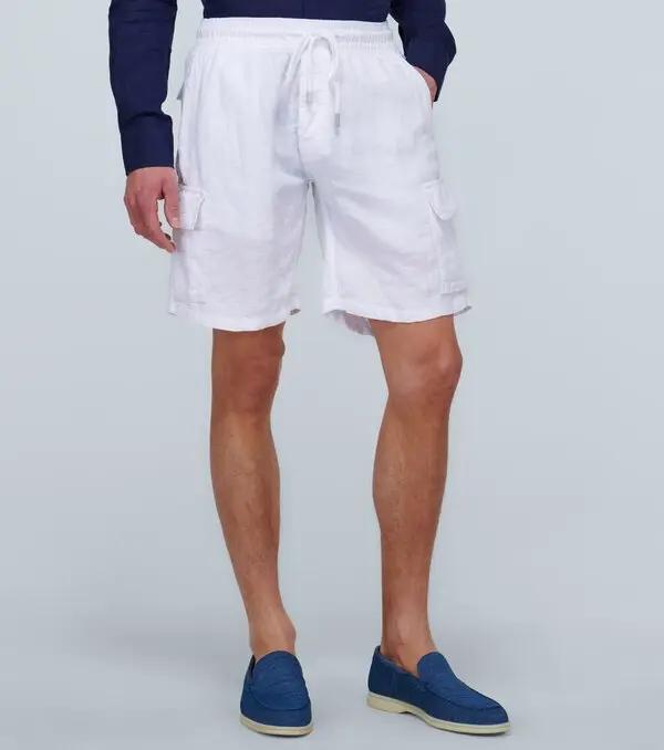 Vilebrequin Baie Mid-length Linen Shorts - White