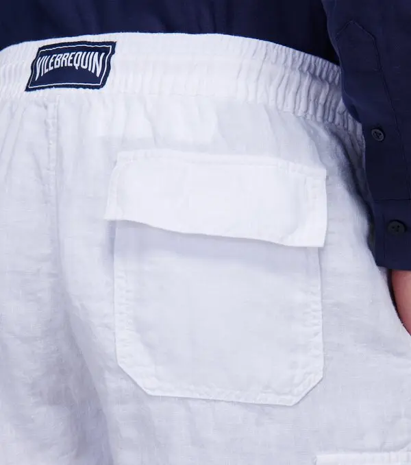 Vilebrequin Baie Mid-length Linen Shorts - White
