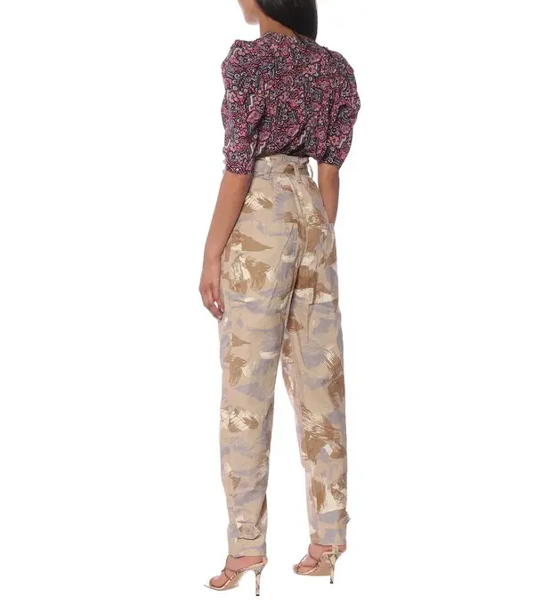 Isabel Marant Étoile Iona High-rise Cotton-blend Pants