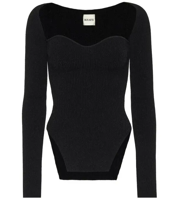 Khaite Maddy Ribbed-knit Top
