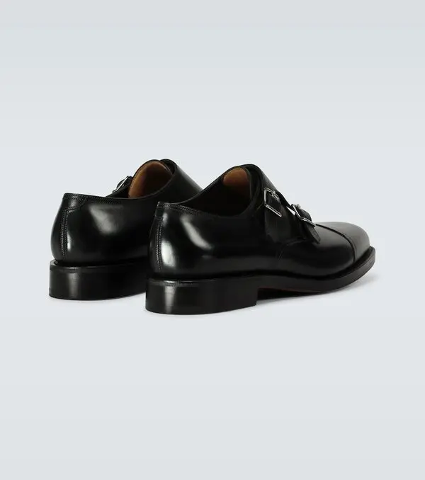 John Lobb William Monk Strap Shoes - Black