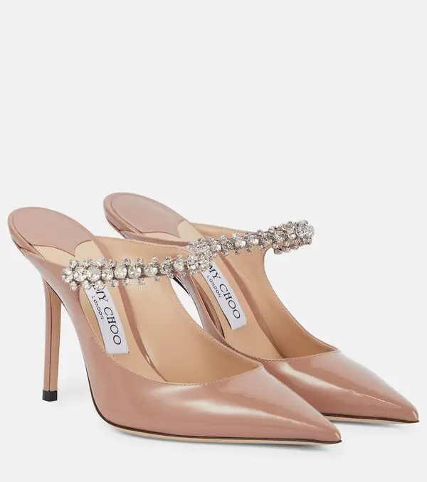 JIMMY CHOO Bing 100 Mules - Pink