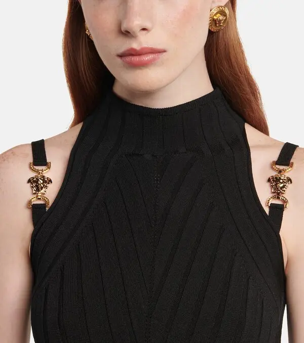 Versace Tribute Medusa Stud Earrings - Gold