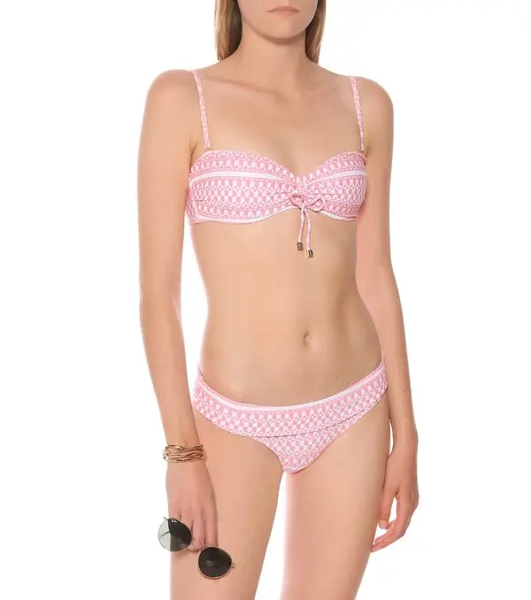 Heidi Klein Buenos Aires Printed Bandeau Bikini Top