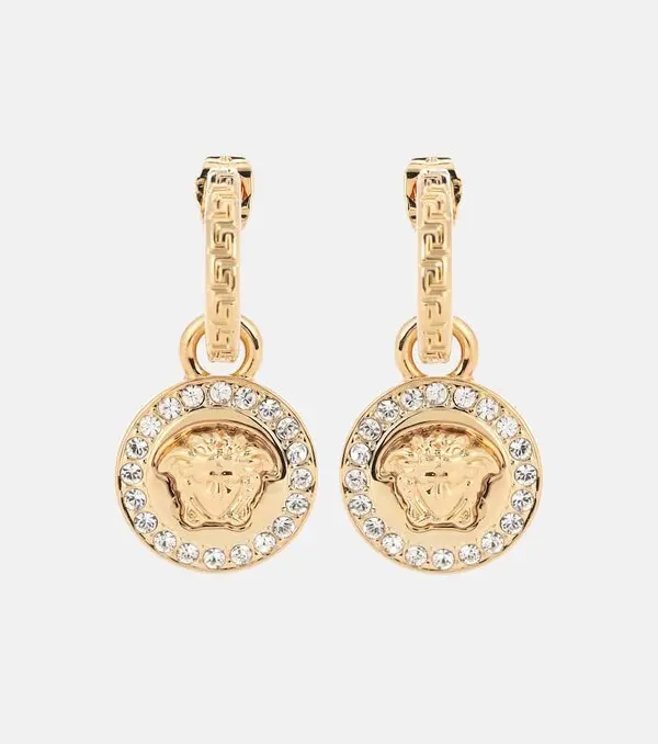 Versace Greca And Medusa Earrings - Gold