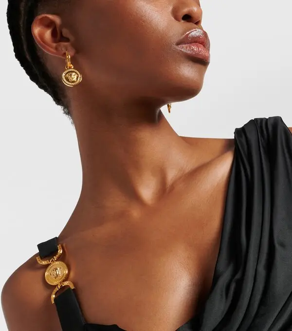Versace Greca And Medusa Earrings