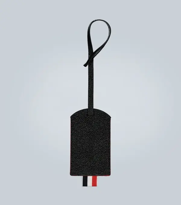 Thom Browne Leather Luggage Tag