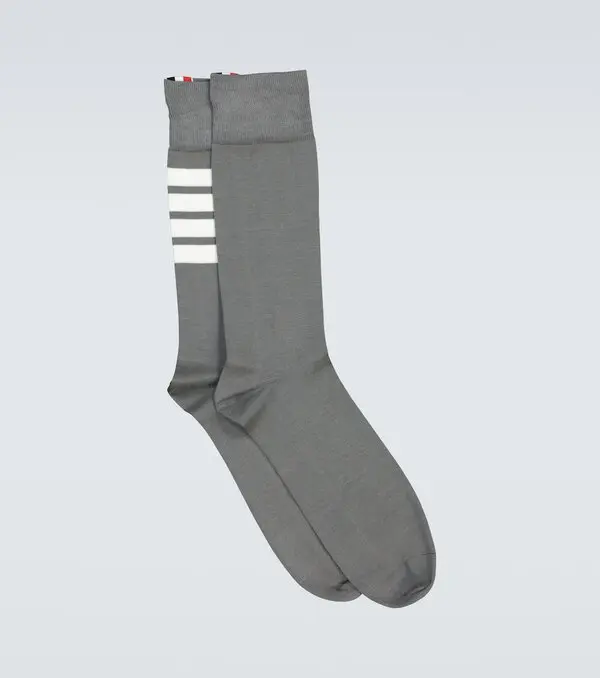 Thom Browne 4-bar Crew Socks - Grey