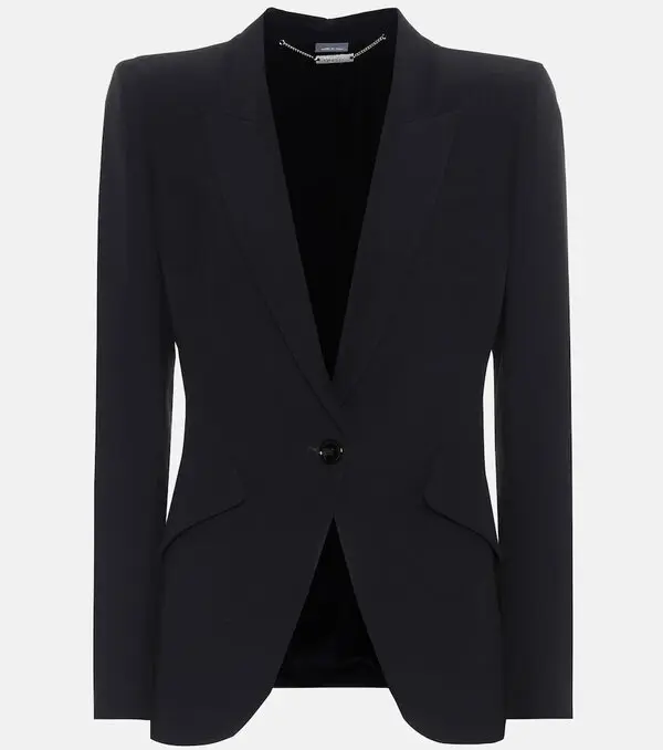 Alexander McQueen Crêpe Blazer - Black