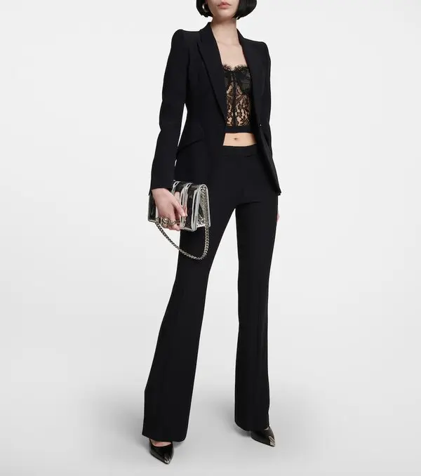 Alexander McQueen Crêpe Blazer - Black