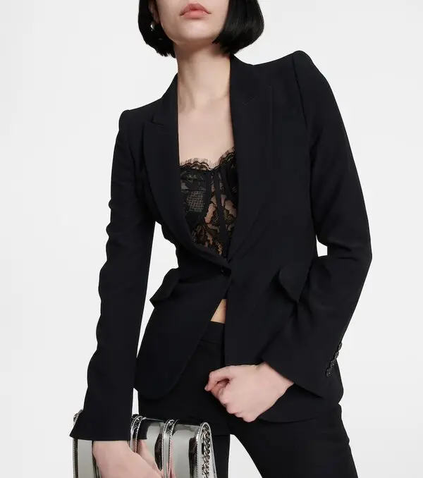 Alexander McQueen Crêpe Blazer - Black