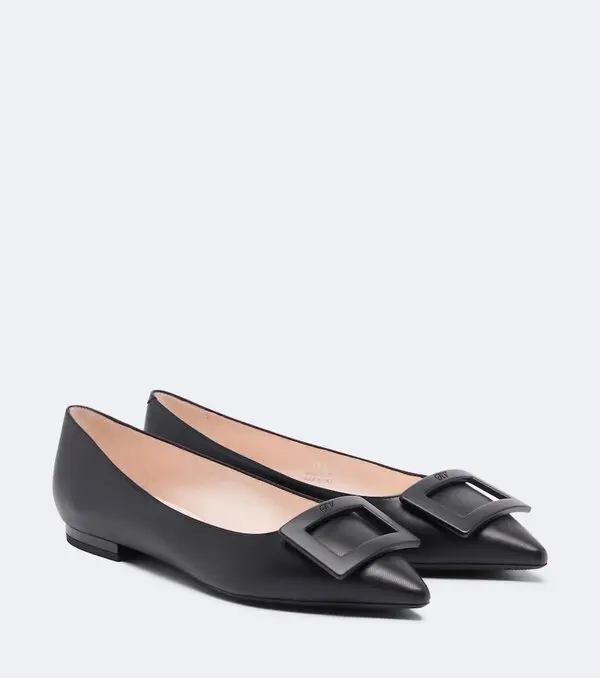 ROGER VIVIER Gommettine Ball Ballet Flats - Black1