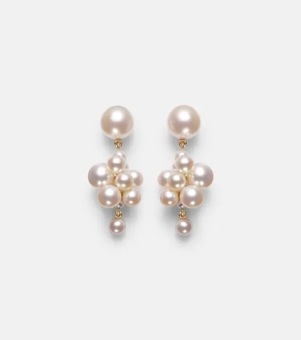 Sophie Bille Brahe Botticelli Pearl Earrings - White
