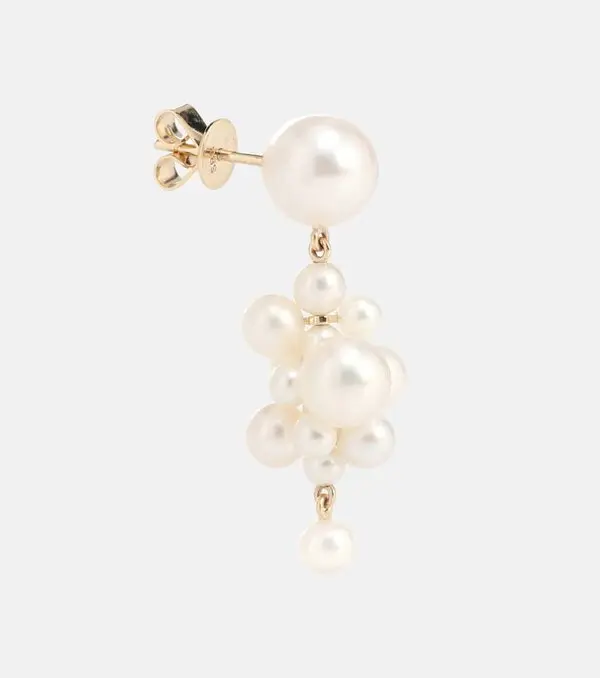 Sophie Bille Brahe 14kt Yellow Gold Pearl Earrings - White