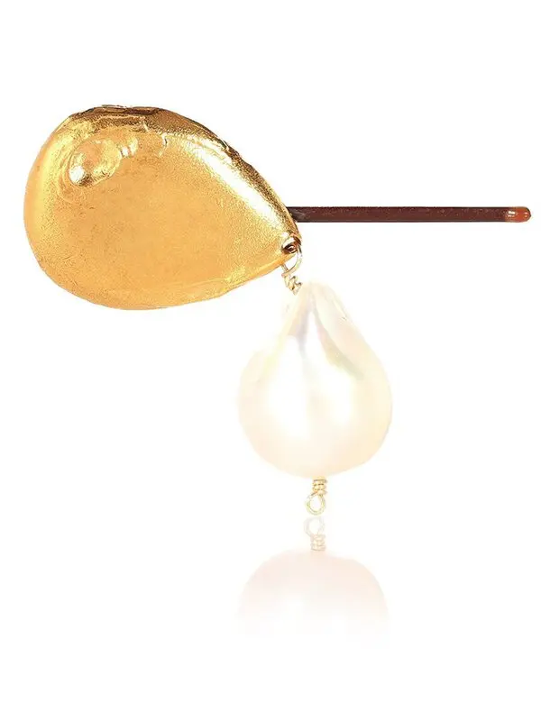 ALIGHIERI Apollos Dance 24kt -plated And Pearl Hair Clip