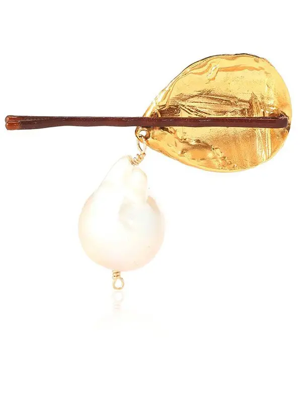 ALIGHIERI Apollos Dance 24kt -plated And Pearl Hair Clip