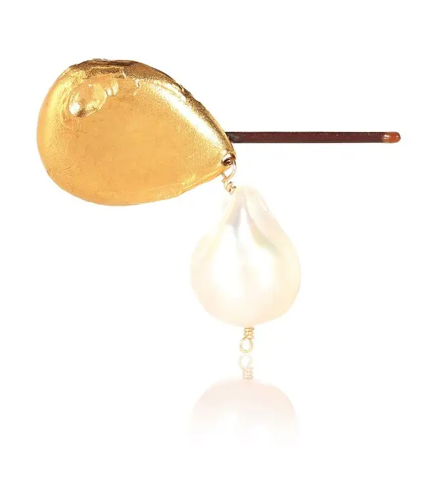 ALIGHIERI Apollos Dance 24kt -plated And Pearl Hair Clip