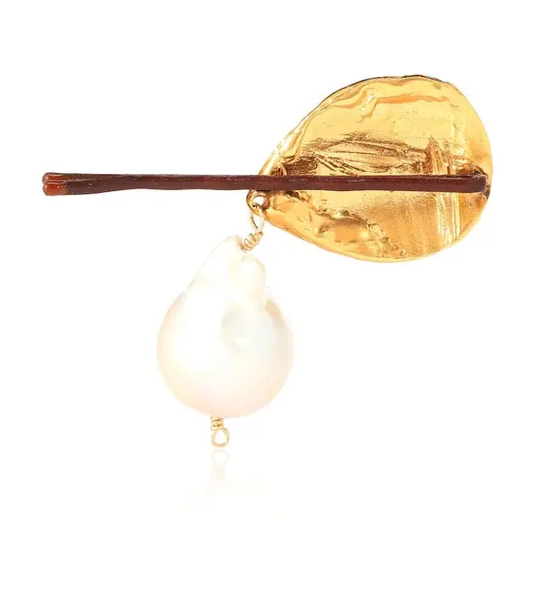 ALIGHIERI Apollos Dance 24kt -plated And Pearl Hair Clip