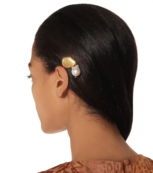 ALIGHIERI Apollos Dance 24kt -plated And Pearl Hair Clip