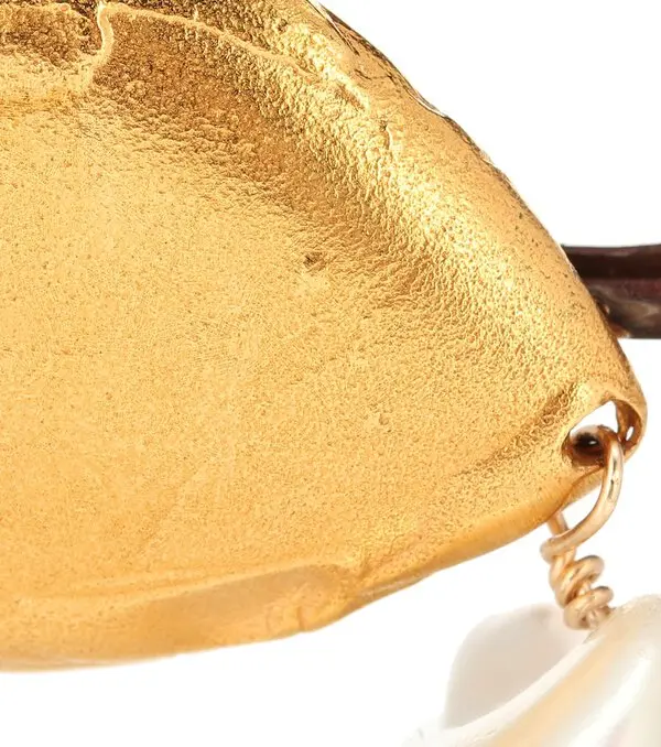 ALIGHIERI Apollos Dance 24kt -plated And Pearl Hair Clip