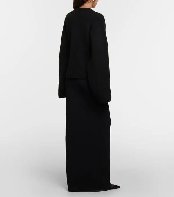 Khaite Scarlet Cashmere-blend Cardigan - Black