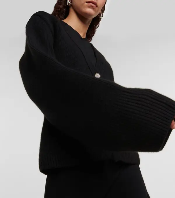 Khaite Scarlet Cashmere-blend Cardigan - Black