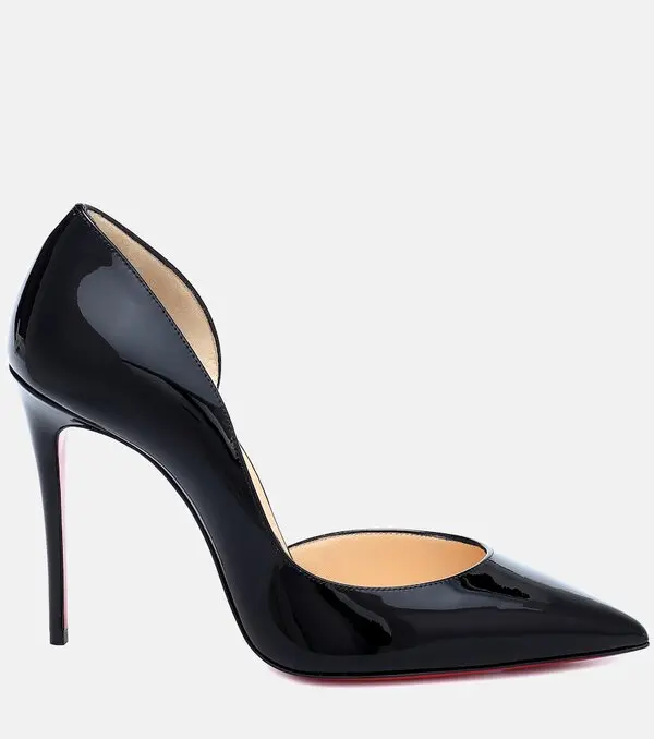 CHRISTIAN LOUBOUTIN Iriza 100 Patent Leather Pumps - Black