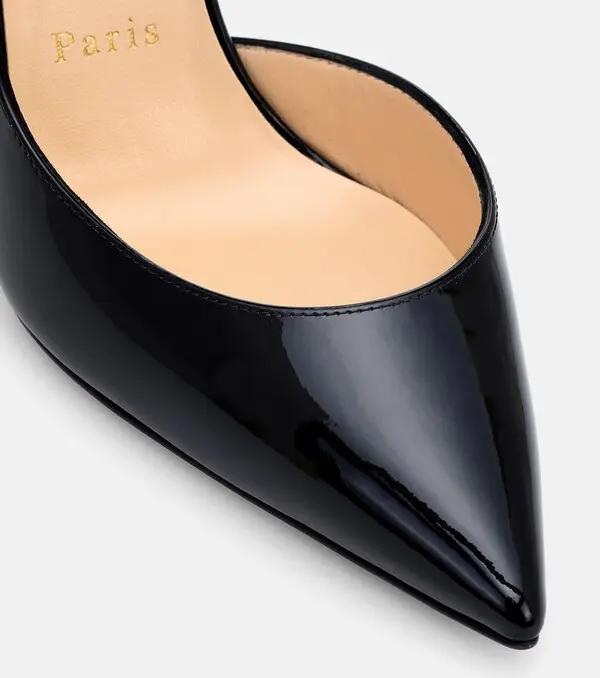 CHRISTIAN LOUBOUTIN Iriza 100 Patent Leather Pumps - Black