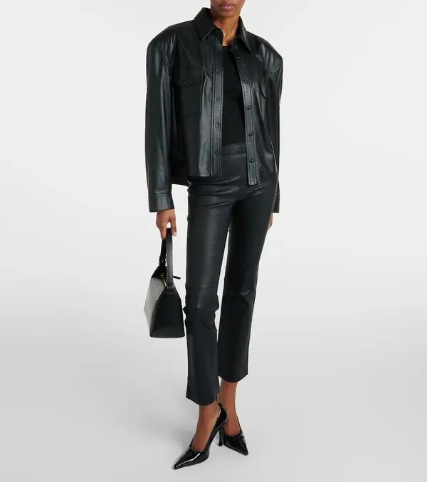 Stouls Jp Twenty Slim Leather Pants - Black