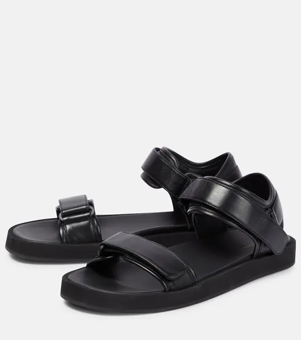 THE ROW Hook And Loop Leather Sandals