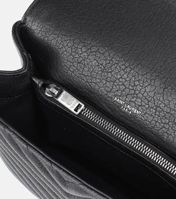 Saint Laurent Collège Medium Leather Shoulder Bag - Black