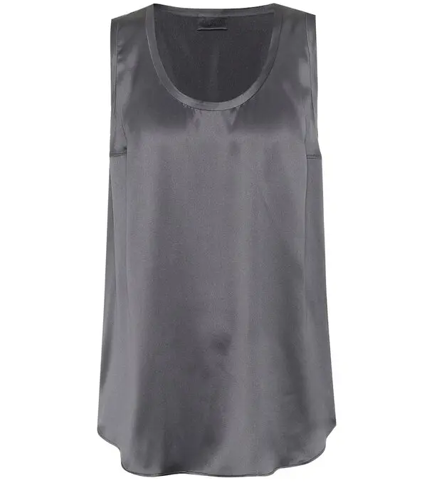 Brunello Cucinelli Stretch Silk-satin Tank Top