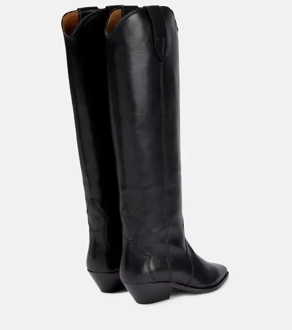 Isabel Marant Étoile Denvee Leather Knee-high Boots - Black