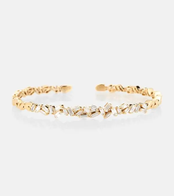SUZANNE KALAN Fireworks 18kt And Diamond Bangle - Gold