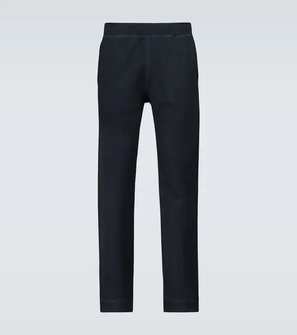 Sunspel Loopback Cotton Sweatpants - Black