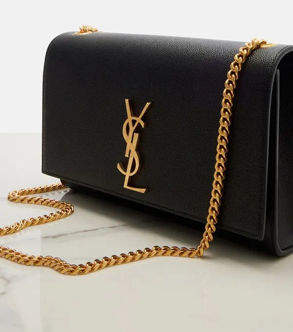 Saint Laurent Kate Medium Leather Shoulder Bag - Black