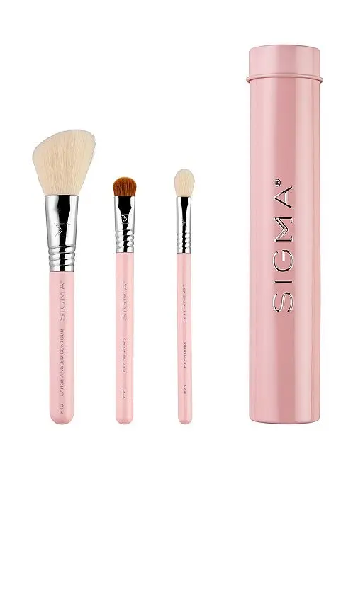 SIGMA BEAUTY Essential Trio Brush Set - Pink