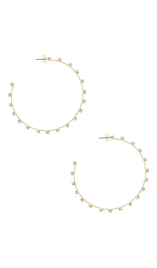 Ettika Rhinestone Hoop Earrings