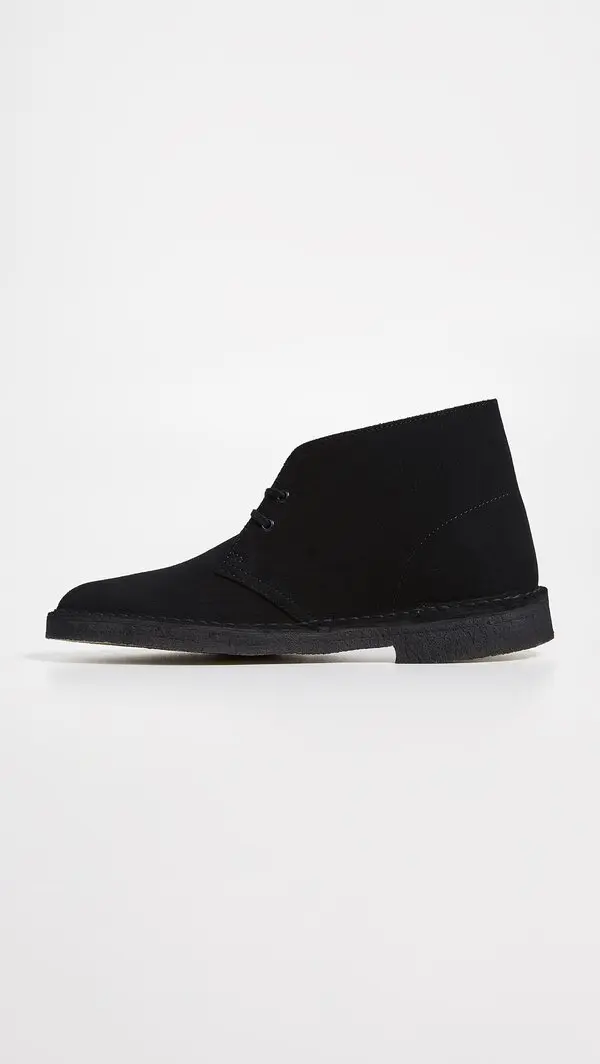 Clarks Suede Desert Boots - Black