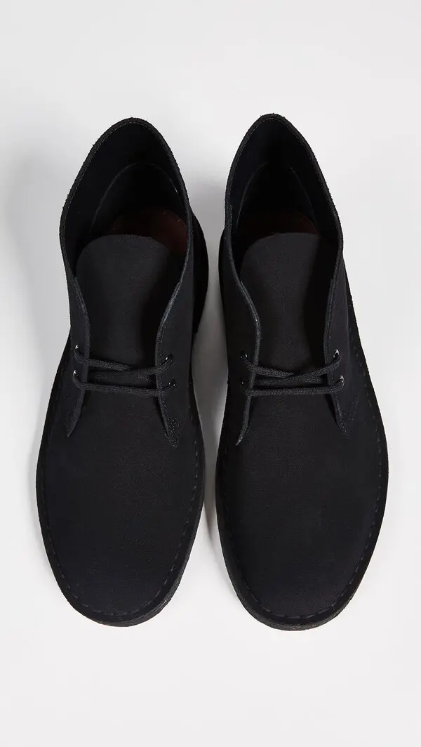 Clarks Suede Desert Boots - Black