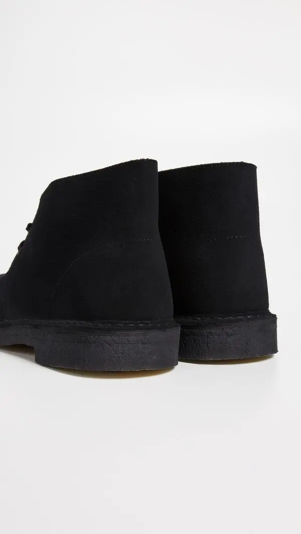 Clarks Suede Desert Boots - Black