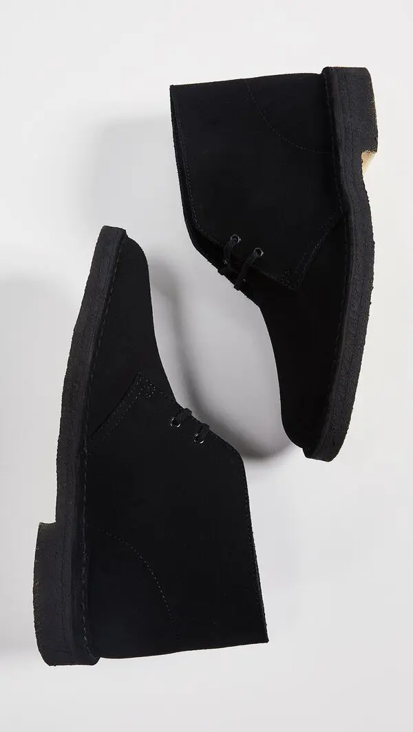 Clarks Suede Desert Boots - Black