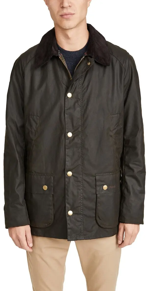 Barbour Ashby Wax Jacket - Olive