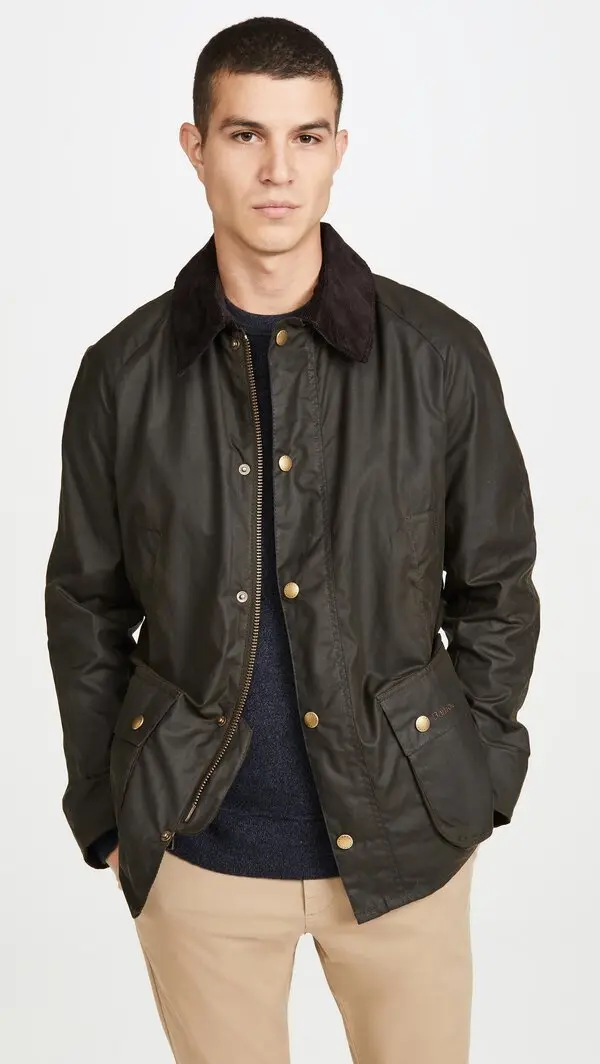 Barbour Ashby Wax Jacket Olive Editorialist