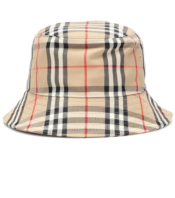 Burberry Beige Bucket Hat with Check Lining Burberry Check Bucket Hat In Beige - 33% Off | Editorialist main image 4